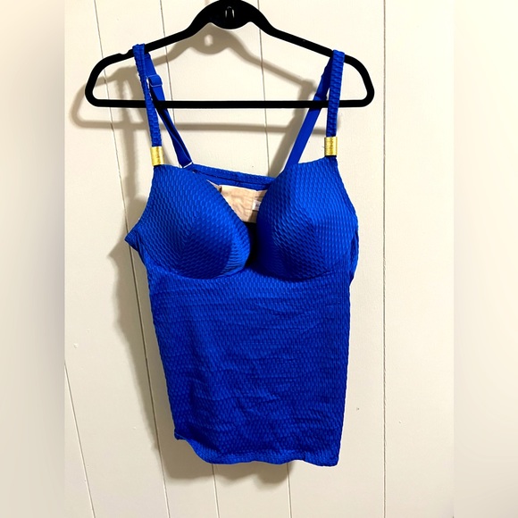 Cacique | Swim | Lane Bryant Cacique 4d Royal Blue Gold With Texture ...